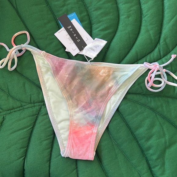 Oneill Swim Nwt Oneill Women Of The Wave Maracas Bikini Bottom Pastel Tie Dye Tie Sides